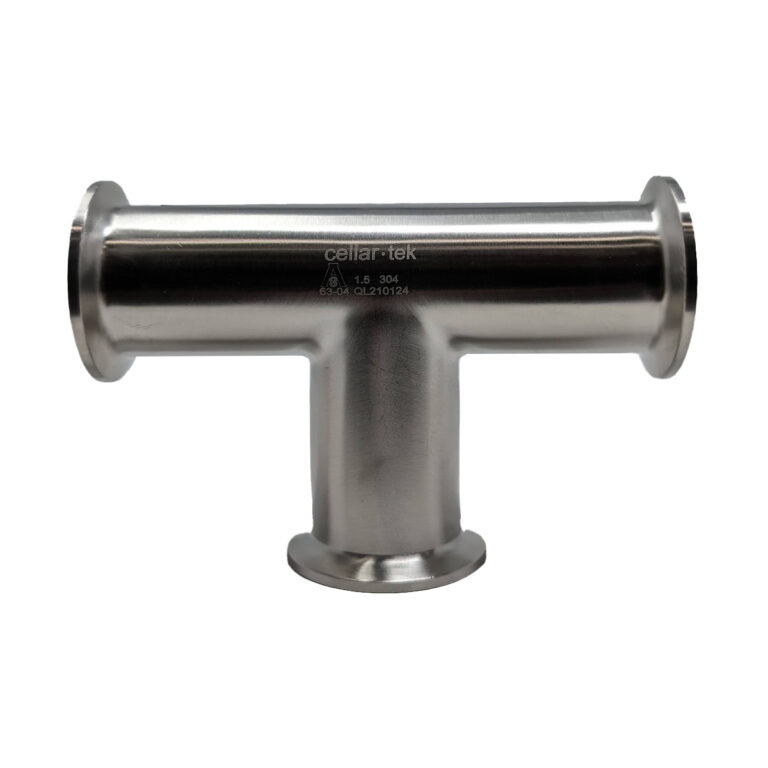 Tri-Clamp (TC) Tee Fittings - Cellar-Tek Supplies