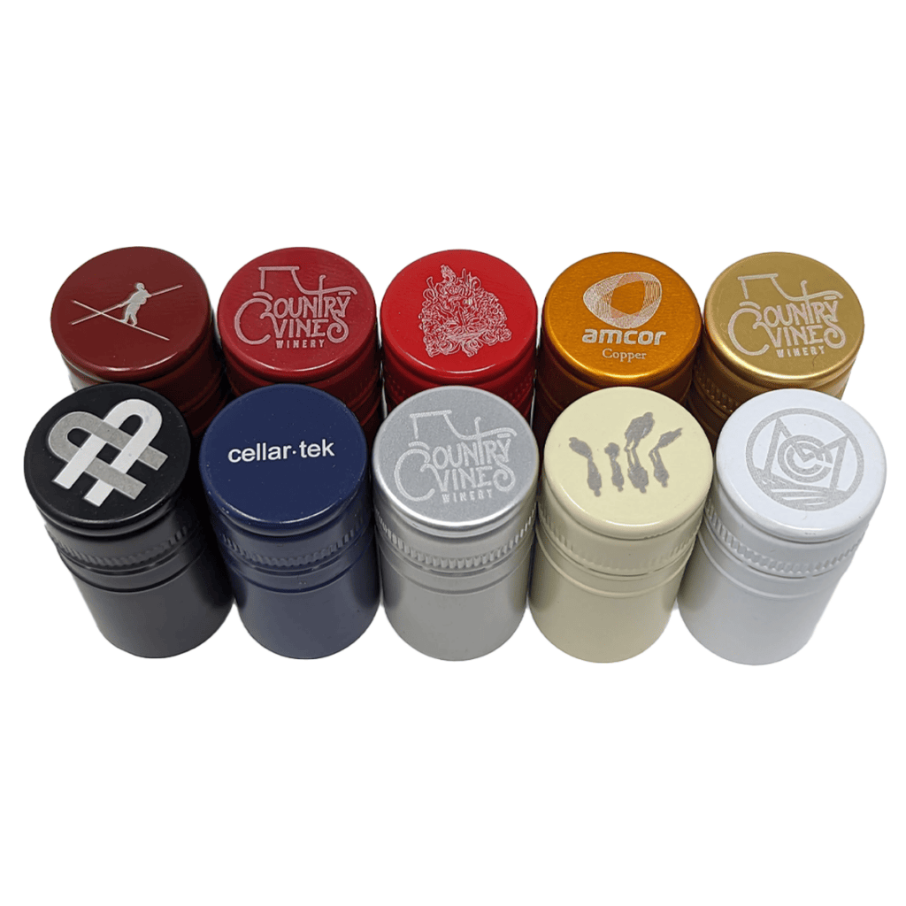 Laser-Etched STELVIN® Original Screw Caps - Cellar-Tek Supplies