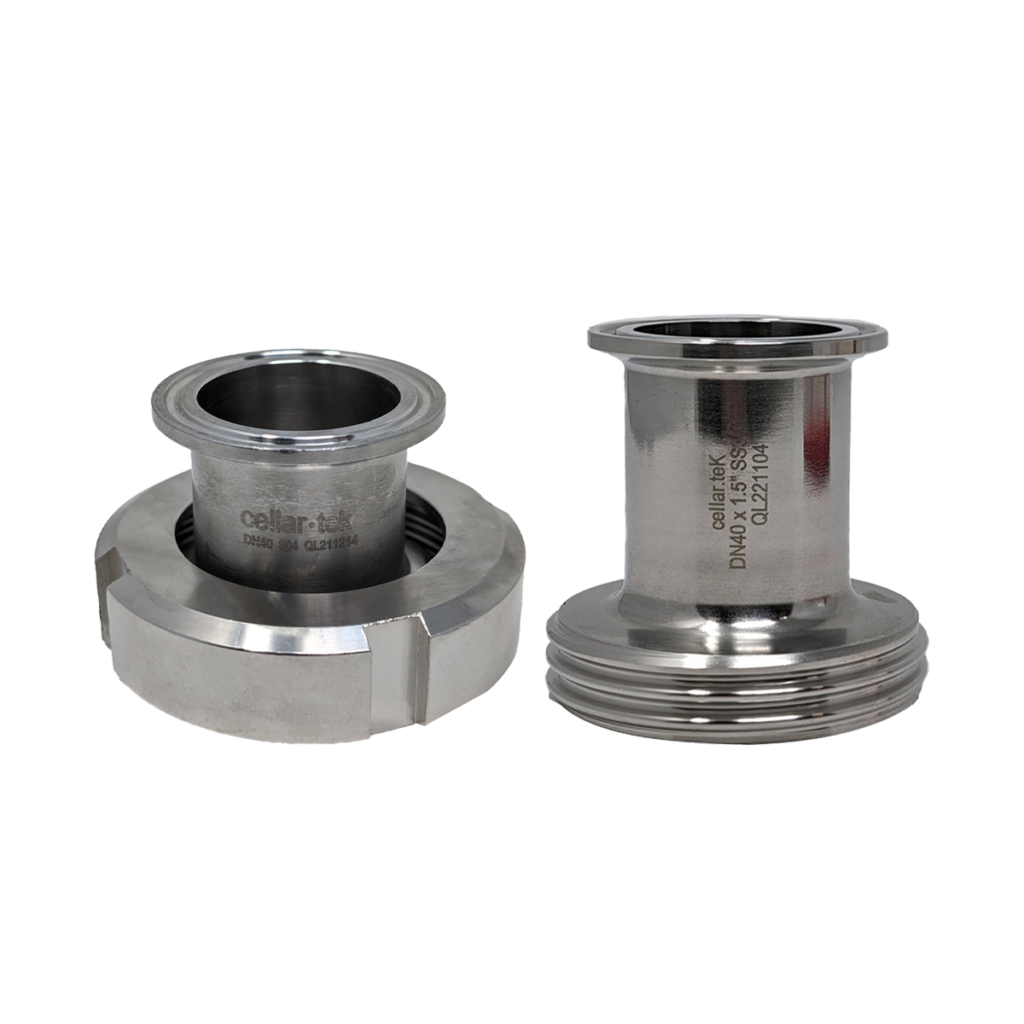 DIN to Tri-Clamp (TC) Male & Female Adapters - Cellar-Tek Supplies