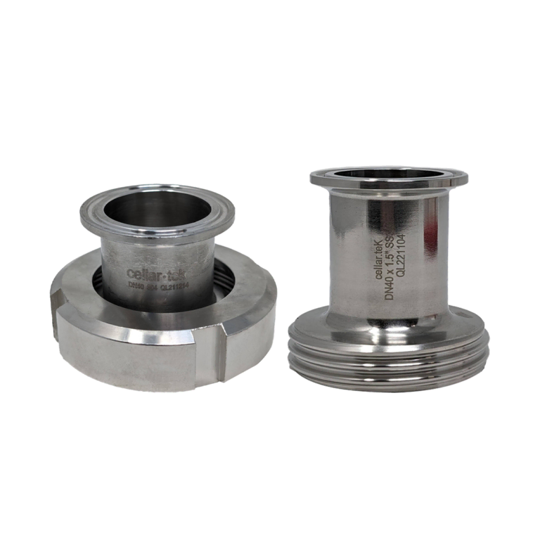 DIN to Tri-Clamp (TC) Male & Female Adapters - Cellar-Tek Supplies